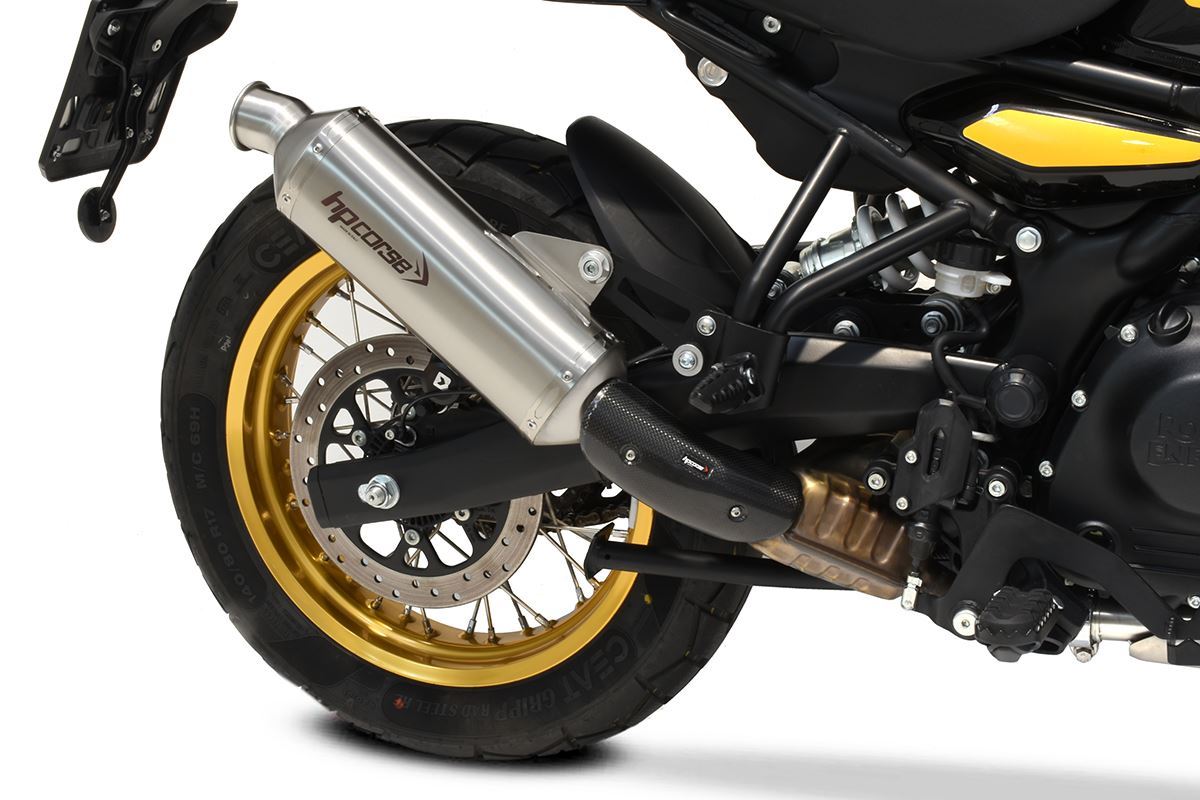Silenziatore omologato HP Corse SP-1 Short Satin per ROYAL ENFIELD ...