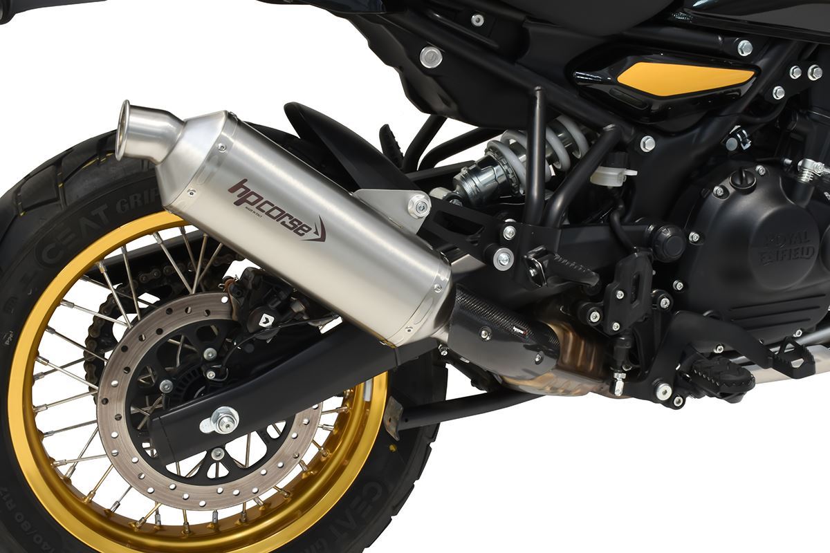 Silenziatore omologato HP Corse SP-1 Short Satin per ROYAL ENFIELD ...